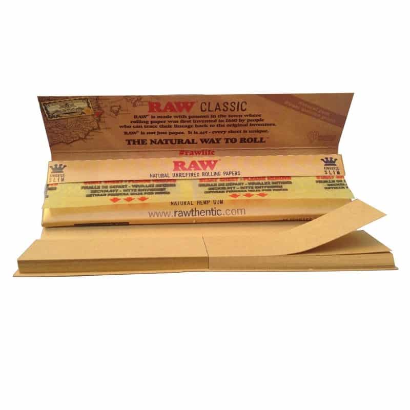 Raw Slim + Carton | Paquet de feuilles à rouler pas cher | Prix 1,5€